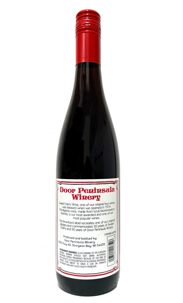 Throwback Label Sweet Cherry Door Peninsula Winery